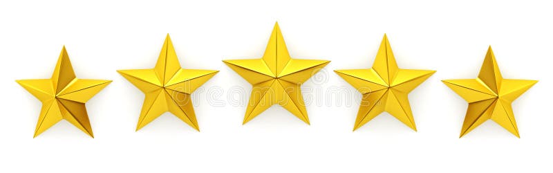Five Golden Stars, Best Rating Stock Illustration - Illustration of ...