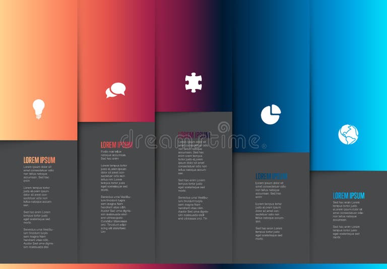 Five Graph Elements Infographic Template Stock Vector - Illustration of ...