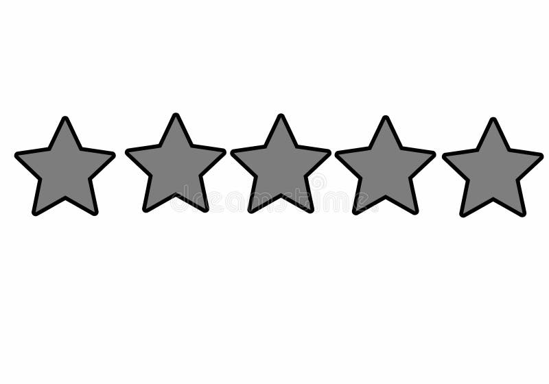 Five star clipart stock vector. Illustration of silhouette - 365009109
