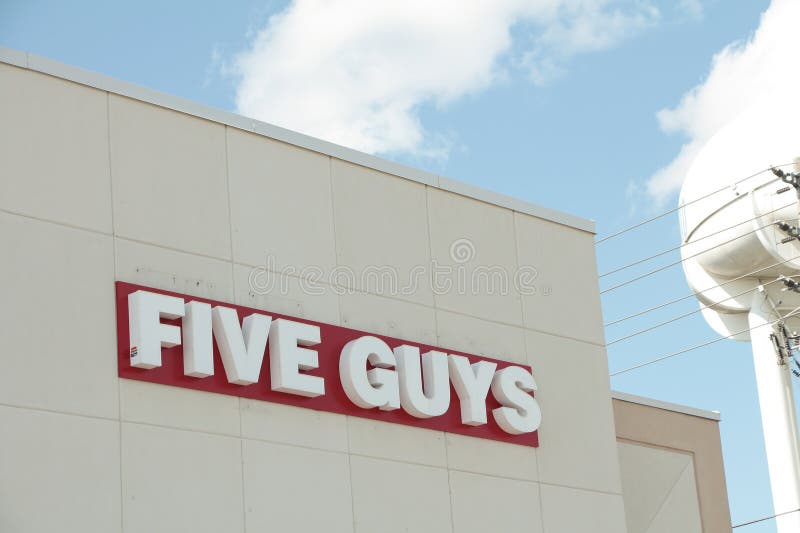 Tor, Canada - July 31, 2023: Five Guys Logo Writing Caption Text on ...