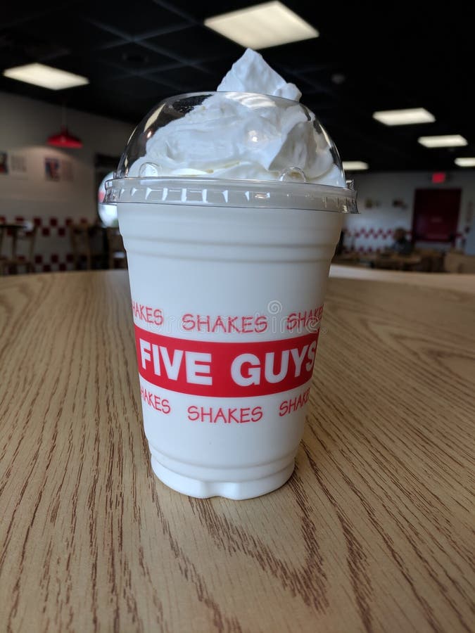 Five Guys Vanilla Shake editorial photo. Image of cream - 109616256