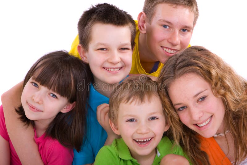 Five Smiling Children stock photo. Image of people, colourful - 5329114