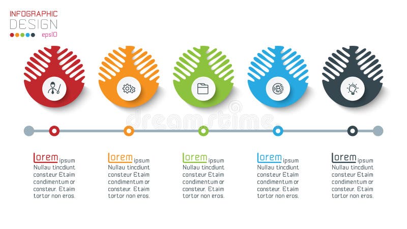 Five Harmonious Circle Infographics Stock Vector - Illustration of icon ...