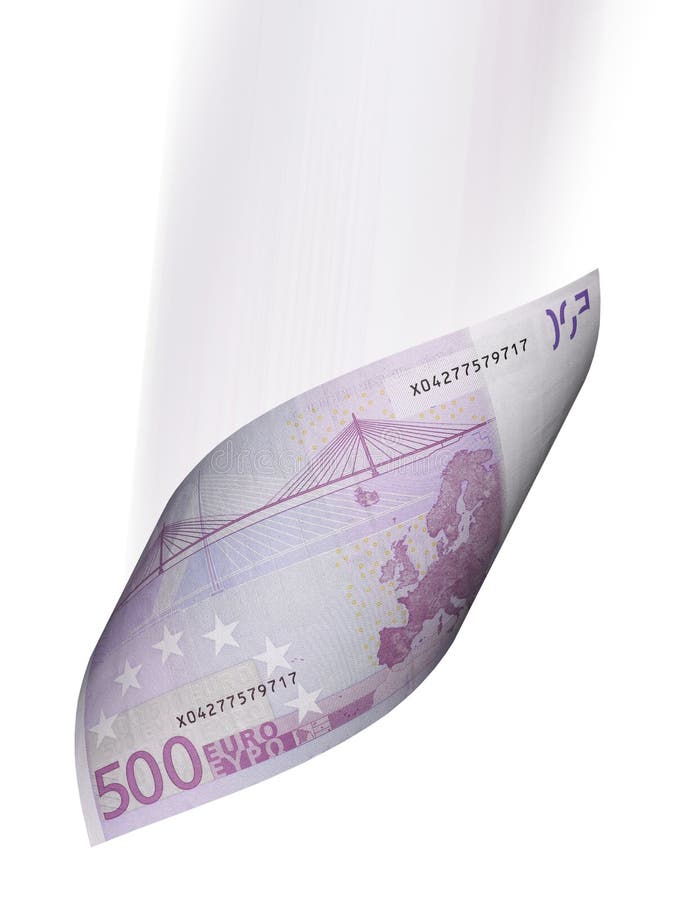 Five Hundred Bill Collage Isolated on White Stock Photo - Image of ...