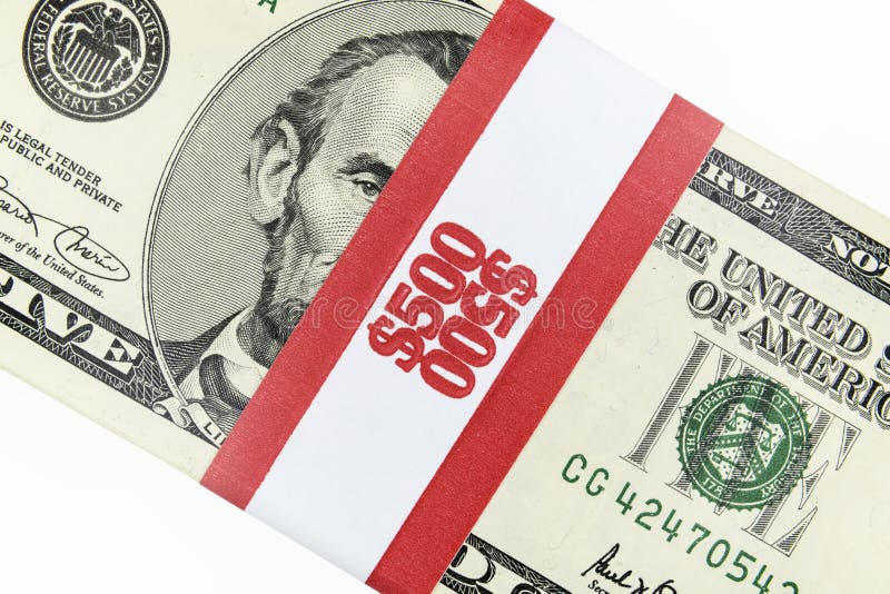 Five Hundred Dollar Money Bundle Stock Image - Image of note, close ...
