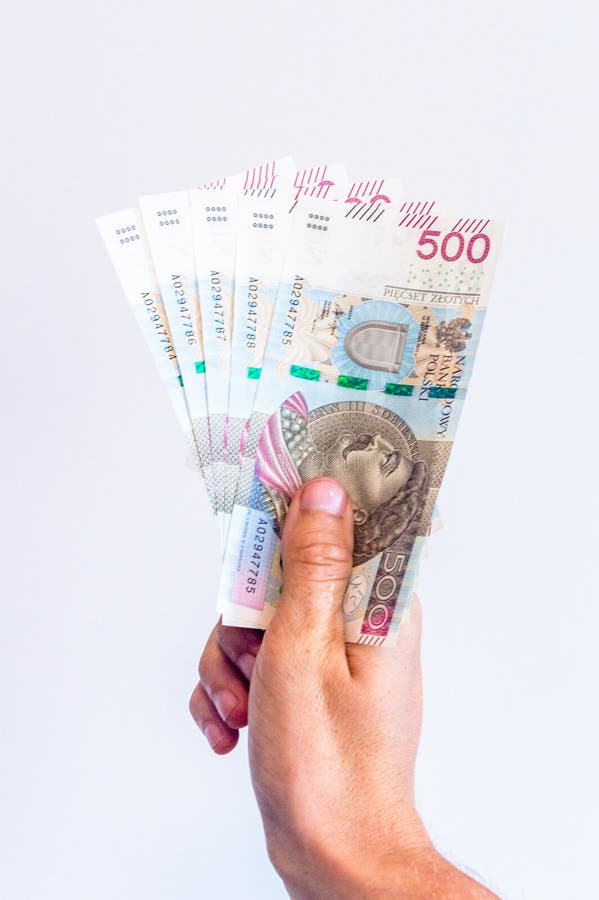 5 Five Hundred Polish Note in the Hand. Bills with Jan III Sobieski ...