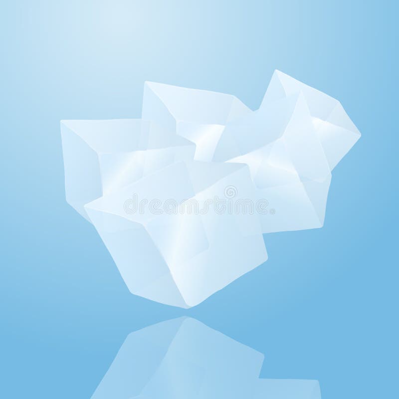 Five ice cubes stock vector. Illustration of icicle, icecube - 39302674