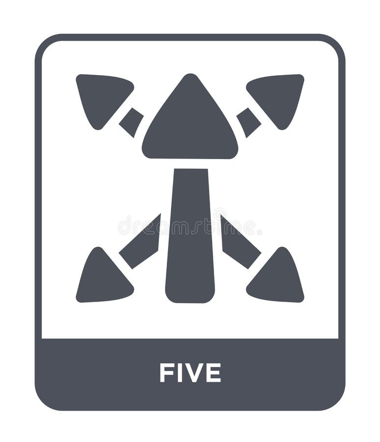 Five Icon in Trendy Design Style. Five Icon Isolated on White ...