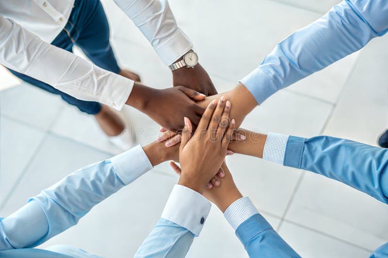 Diverse Team Showing Unity and Collaboration Stock Illustration ...