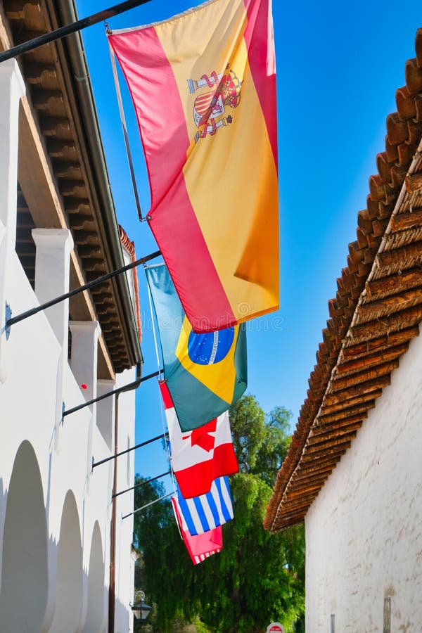Five International Flags stock image. Image of spain - 167407587