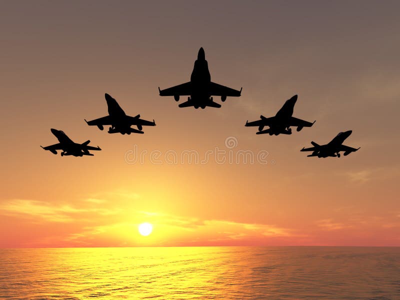 Five jets stock image. Image of force, battle, naval, marines - 2313137