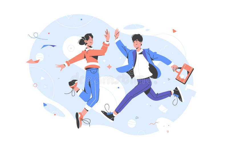 High Five Good Job Stock Illustrations – 59 High Five Good Job Stock ...