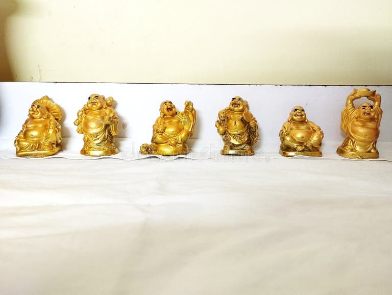 Five Laughing Buddha Smile Image Stock Photo - Image of five, smile ...