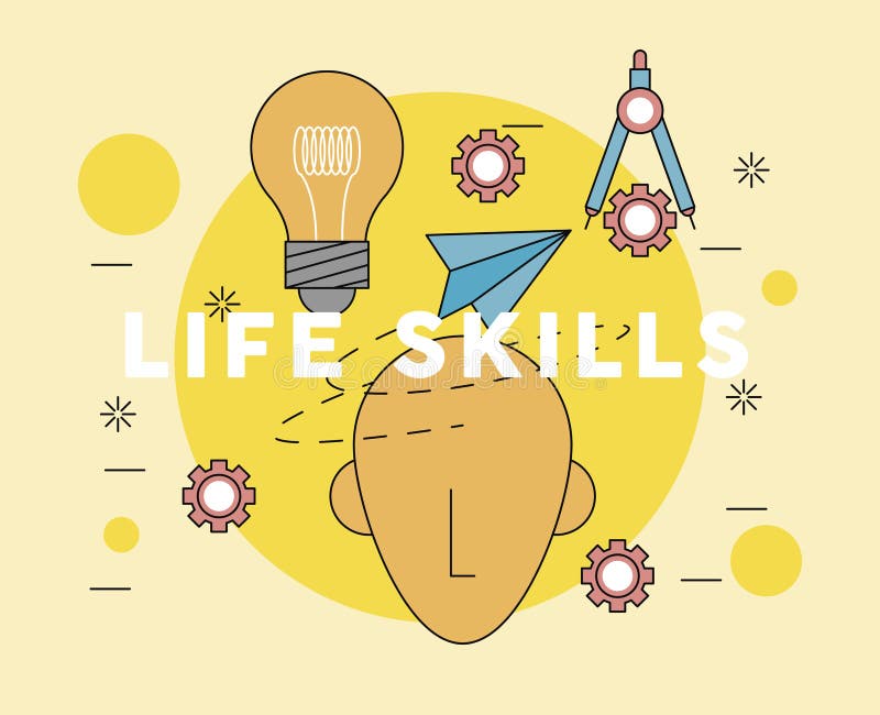 Five life skills icons stock vector. Illustration of support - 225617892