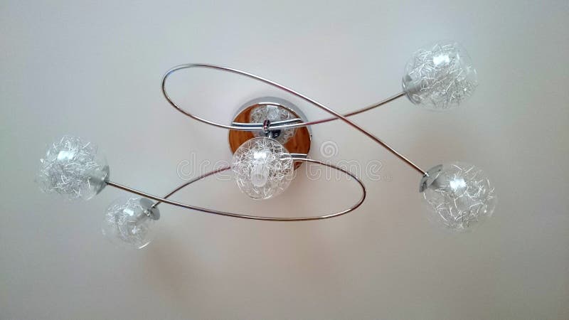 Five lights - Chandelier stock photo. Image of glow, delicate - 50984418