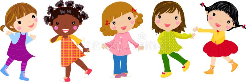 Five Little Girls Stock Illustrations – 173 Five Little Girls Stock ...