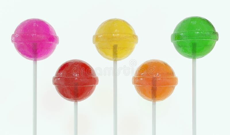 Set of lollipops stock illustration. Illustration of dessert - 95141354