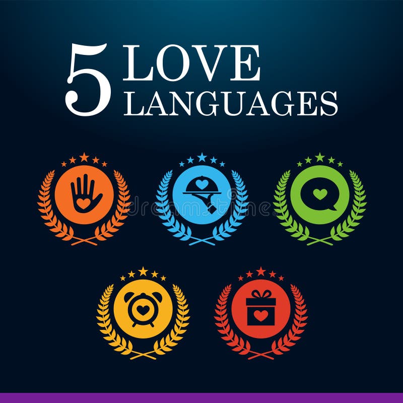 The Five Love Languages. Ribbon Version Vector Illustration Stock ...