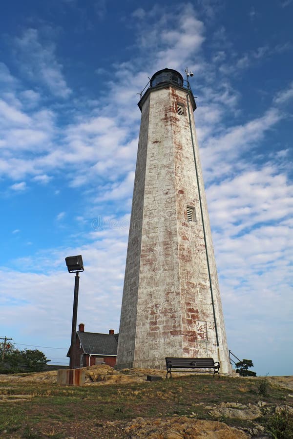 Five Mile Point Light in New Haven, Connecticut Stock Image - Image of ...