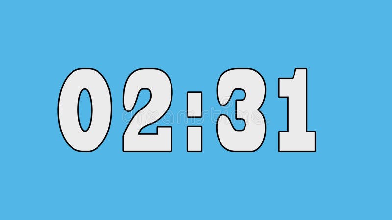 1 Minute Timer Animation with Elapsed Yellow Square Effect As a Frame in Green Screen Background ...