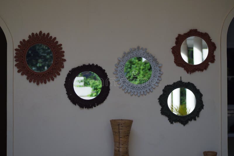 Five of Mirror on Defferent Phase Beatuty Stock Photo - Image of ...