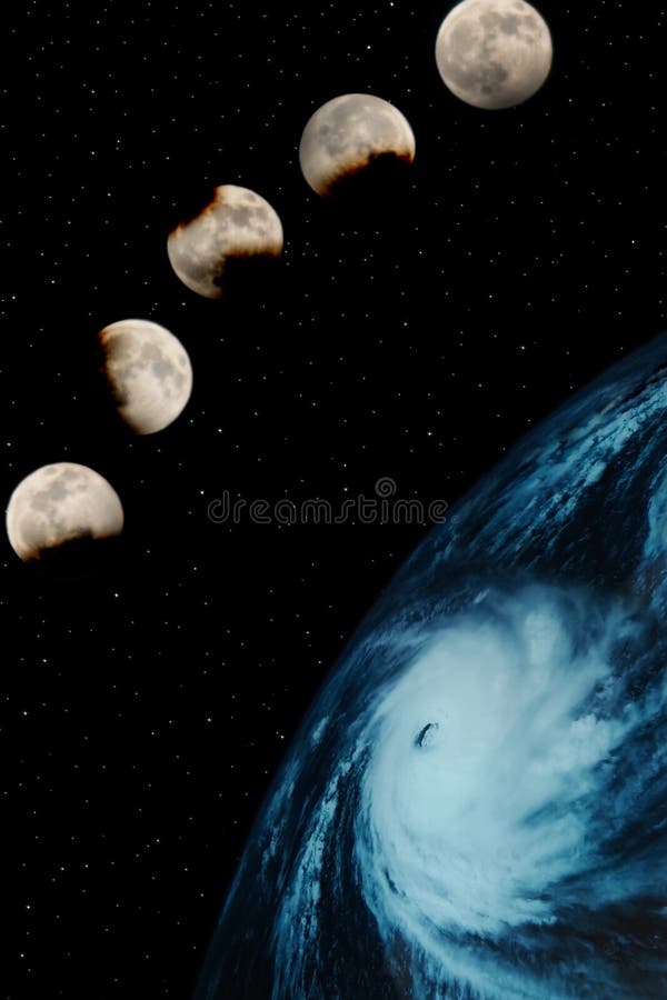 Five moons and planet stock illustration. Illustration of nature - 12732436