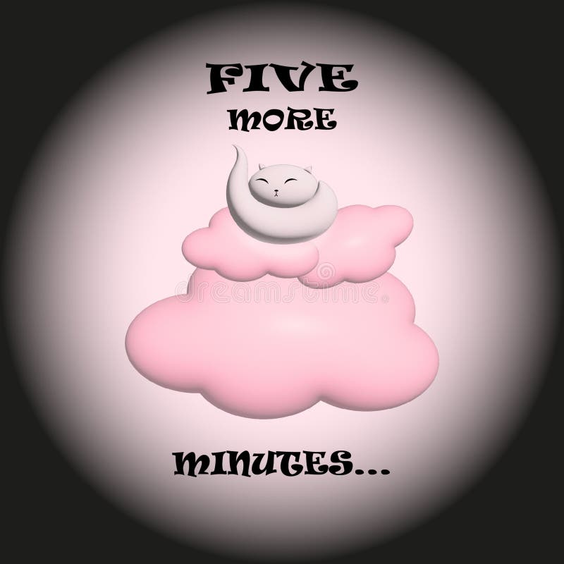 FIVE MORE MINUTES stock illustration. Illustration of circle - 286046327