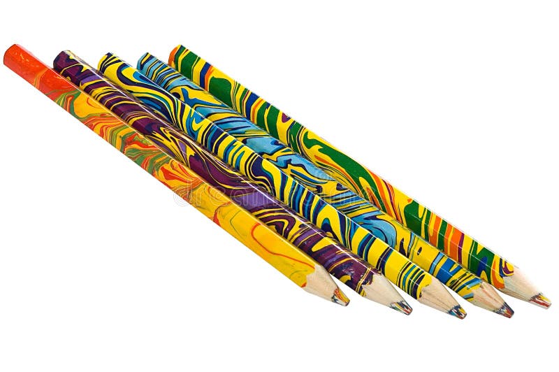 Set of Multi-coloured Pencils Stock Photo - Image of green, pigment ...