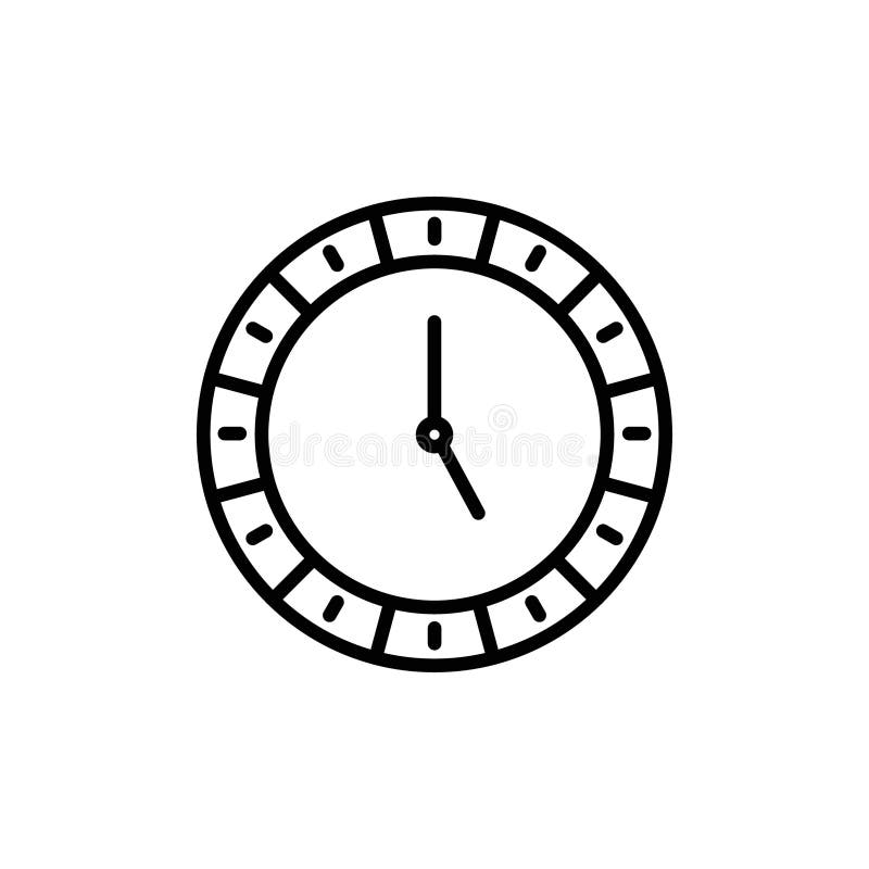 Five O Clock Icon for Time Management and Scheduling Stock Vector ...