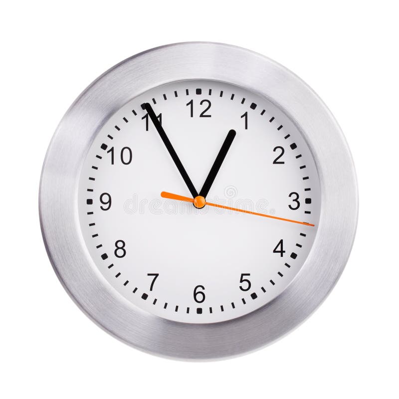 Eleven O Clock on a Round Dial Stock Image - Image of eleven, office ...