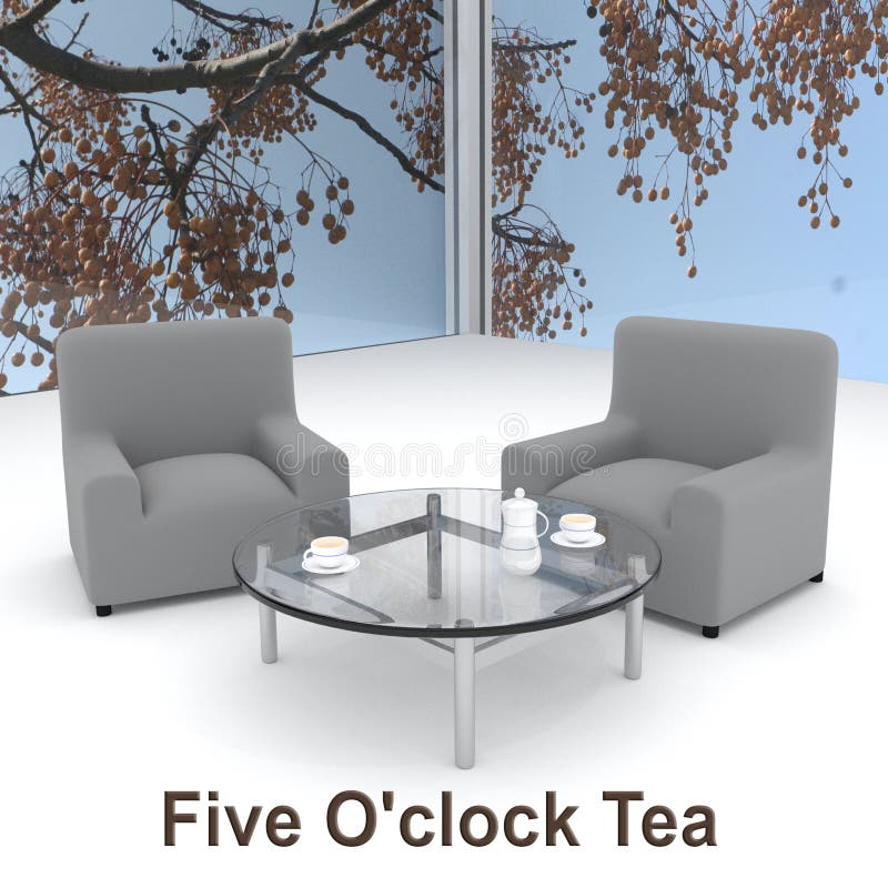 Five O clock Tea concept stock illustration. Illustration of gourmet ...