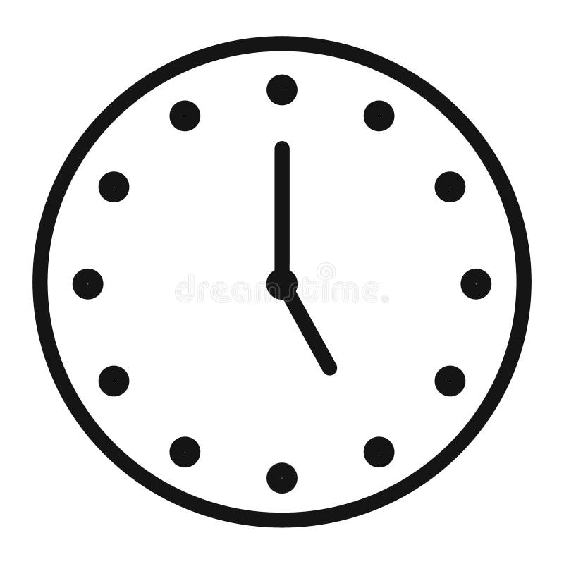 Five O Clock Timepiece Icon for Accurate Timekeeping and Scheduling ...