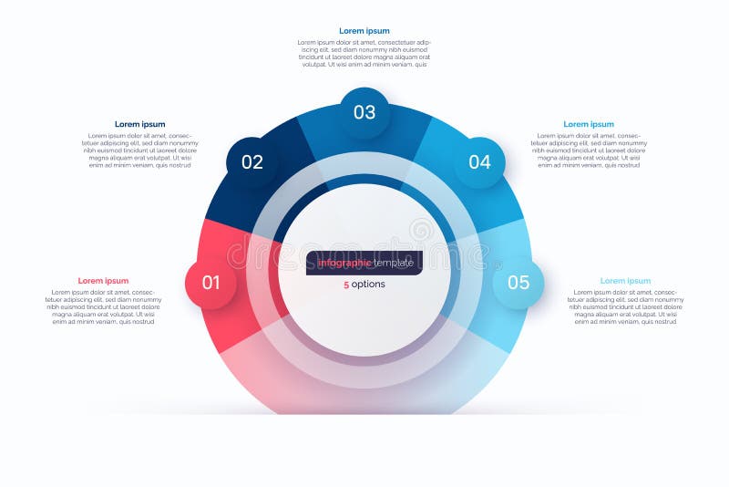 Ten Option Circle Infographic Design Templates. Vector Illustration ...
