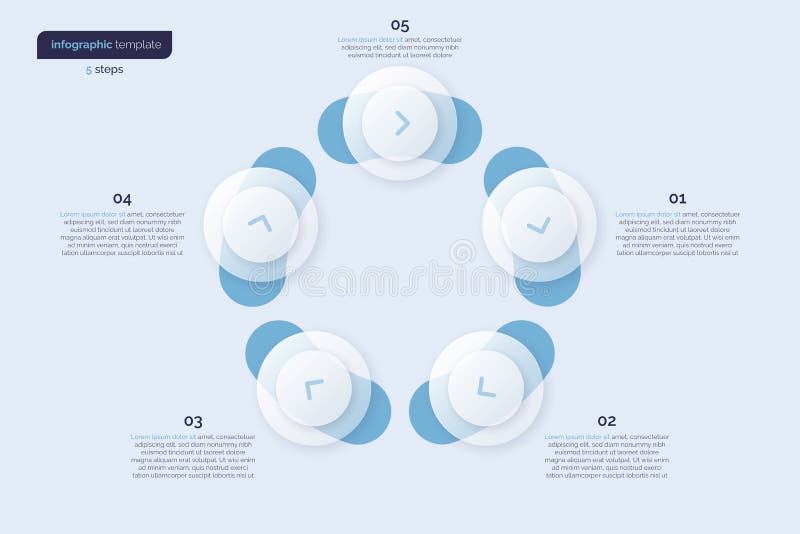 Five Option Circle Infographic Design Template. Vector Illustration ...