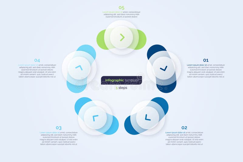 Five Option Circle Infographic Design Template. Vector Illustration ...