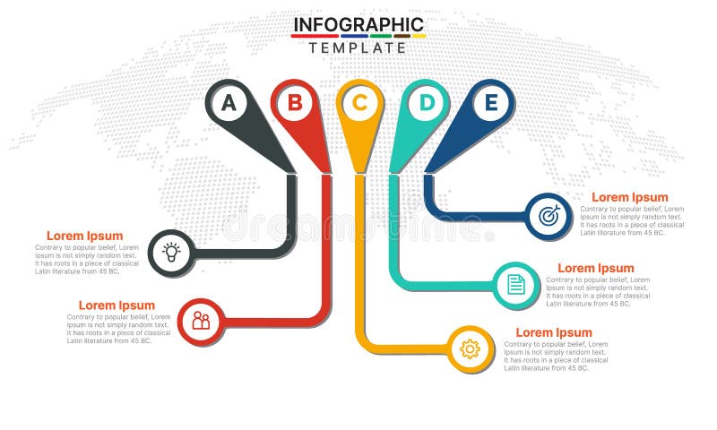 Five Option Circle Infographic Diagram. Vector Illustration Stock ...
