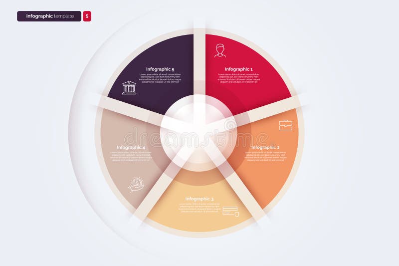 Five Option Cycle Infographic Chart. Vector Illustration Stock Vector ...