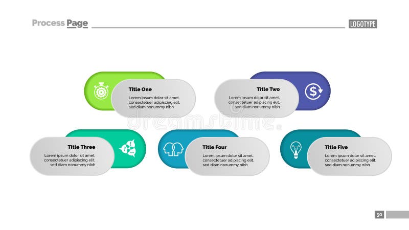 Five Options Solution Process Chart Template for Presentation Stock ...