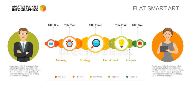 Five Options of Strategy Slide Template Stock Vector - Illustration of ...