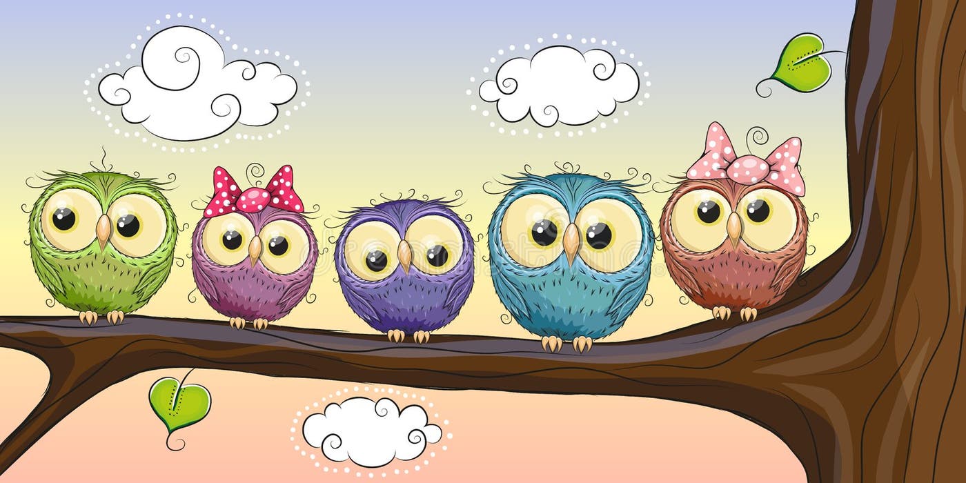 Five Cute Cartoon Birds Stock Illustrations – 176 Five Cute Cartoon ...