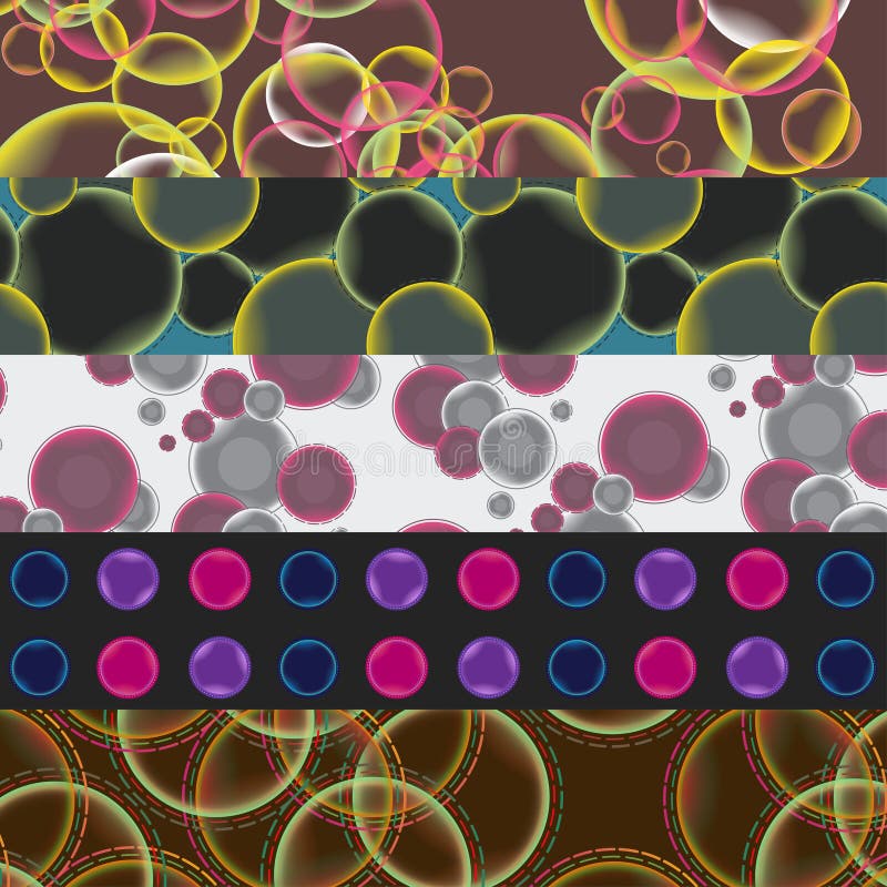 Set of Five Patterns - Happy Valentine`s Day Stock Illustration ...