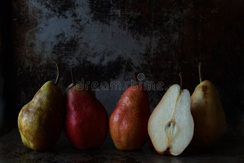 The five sides of pears stock photo. Image of life, styled - 135886064