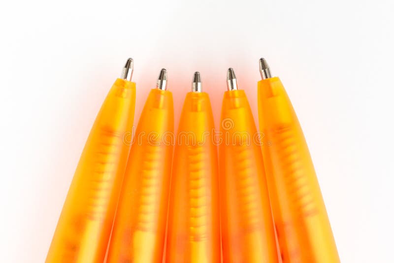 Five pens stock image. Image of retractable, sheet, five - 91561091