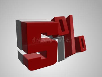 Five percent 3d render stock illustration. Illustration of render ...