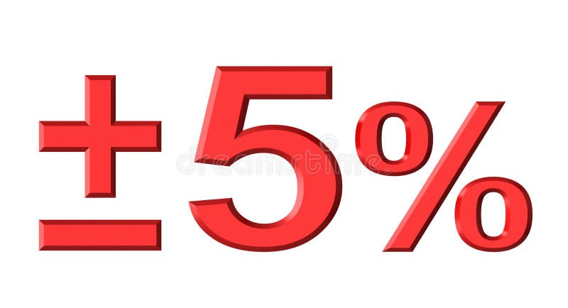 Five percent 3d render stock illustration. Illustration of render ...