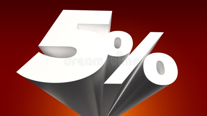 Five percent 3d render stock illustration. Illustration of render ...