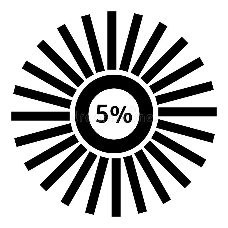 Five Percent Download Icon, Simple Style Stock Vector - Illustration of ...