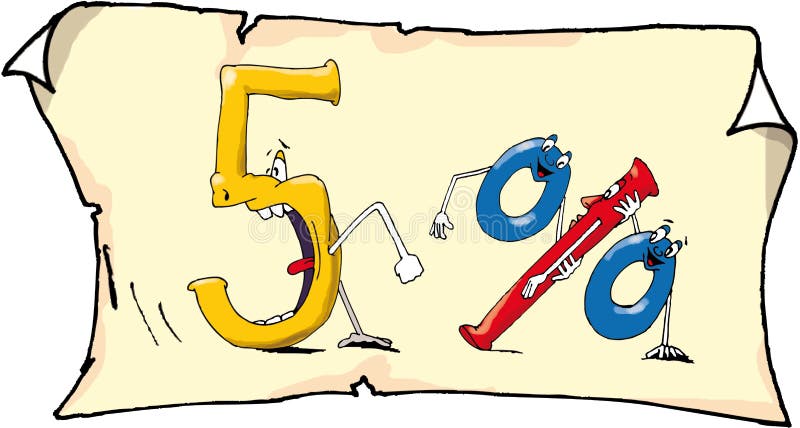 Five stock vector. Illustration of zero, sale, live, percent - 36041369