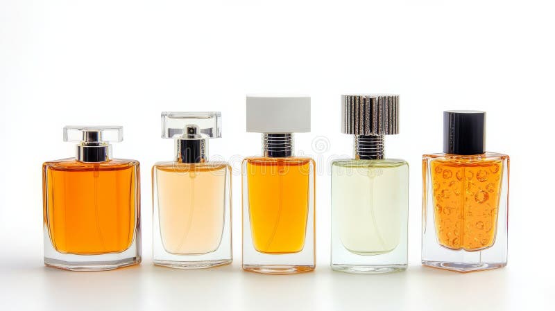 Five Perfume Bottles Composition, Color and Design, Perfume, Fragrance ...