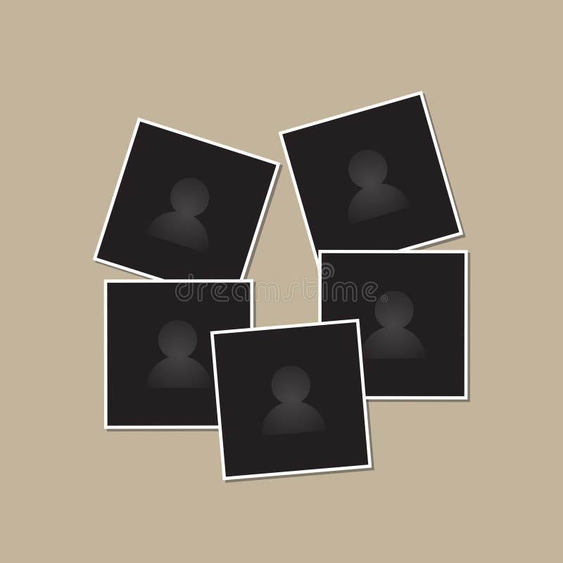 Five Photo Collage Template Vector Illustration Stock Vector ...